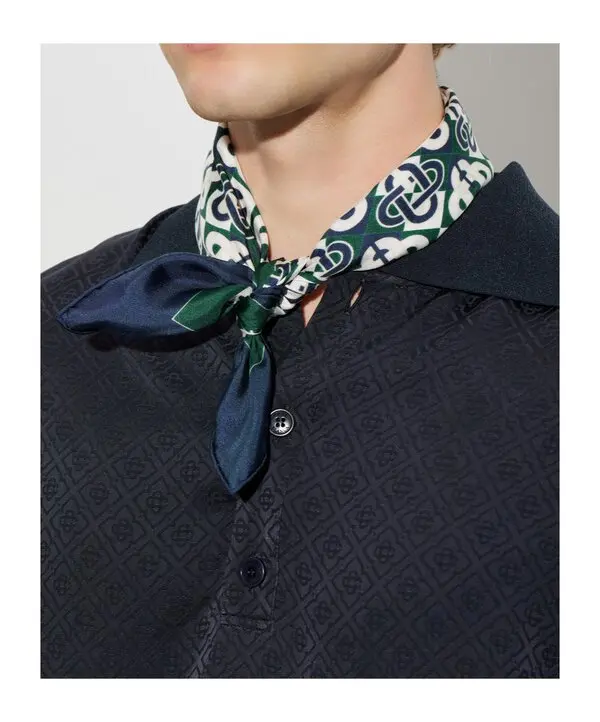 Casablanca Monogram-print Silk Scarf