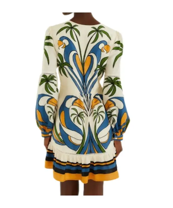 Farm Rio Tropical Pattern Mini Dress