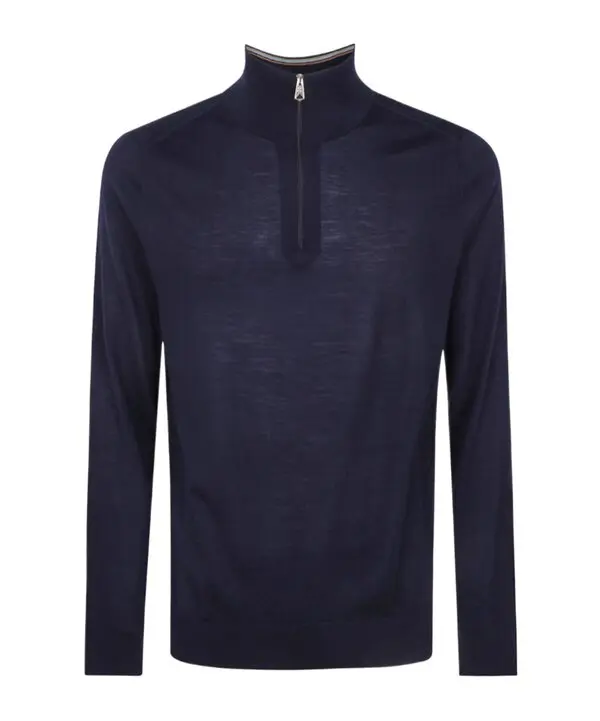 Paul Smith Stand-up Collar Quarter-zip Sweater