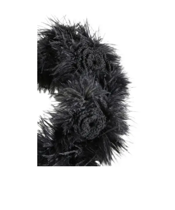 ANN DEMEULEMEESTER Feathered Ribbed Headband