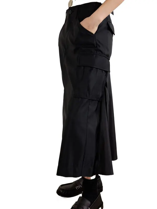 Sacai Padded Twill Midi Skirt