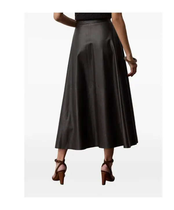 Ralph Lauren Vickie Leather A-line Skirt