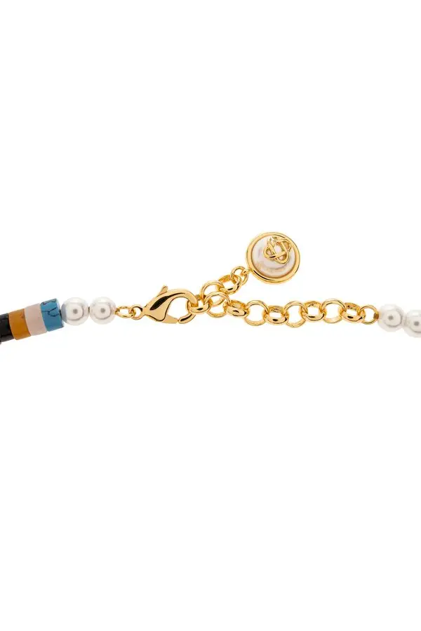 Casablanca Multi-colored Bead And Pearl Necklace With Pendant