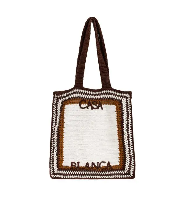 Casablanca Woven Shoulder Bag - Brown