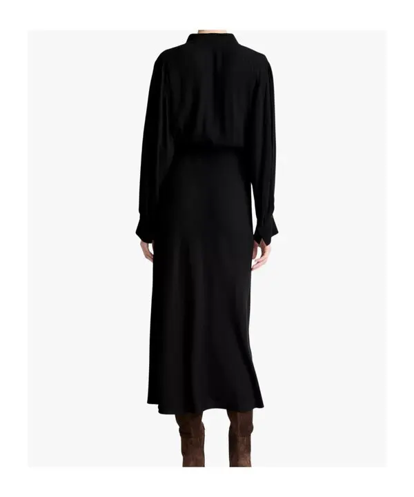 Vince Button Long-sleeve Dress
