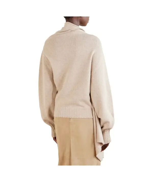 Attico Draped Wool Sweater
