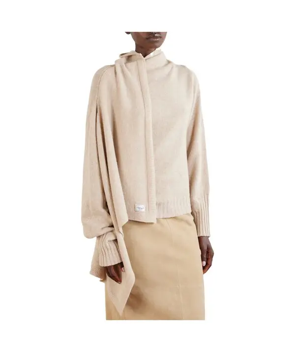 Attico Draped Wool Sweater