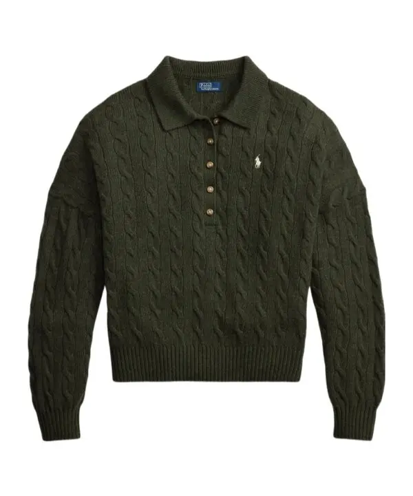 Polo Ralph Lauren Cable Knit Collared Jumper