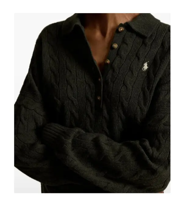Polo Ralph Lauren Cable Knit Collared Jumper