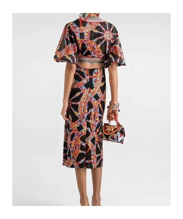 Dolce & Gabbana Carretto-print Batiste Top