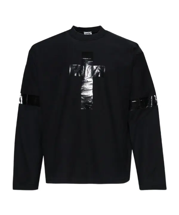 Vetements Taped Long-sleeved T-shirt - Black