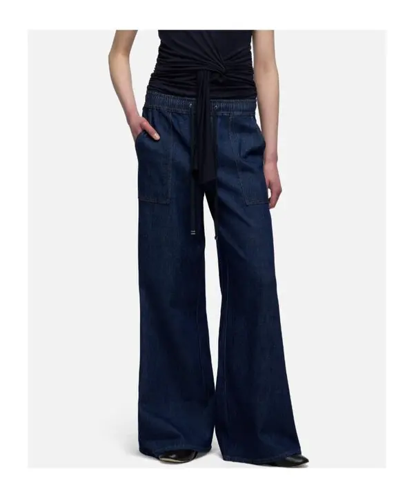 7 For All Mankind Utility Pull On Wide Leg In Weightless