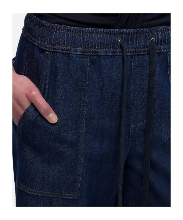 7 For All Mankind Utility Pull On Wide Leg In Weightless