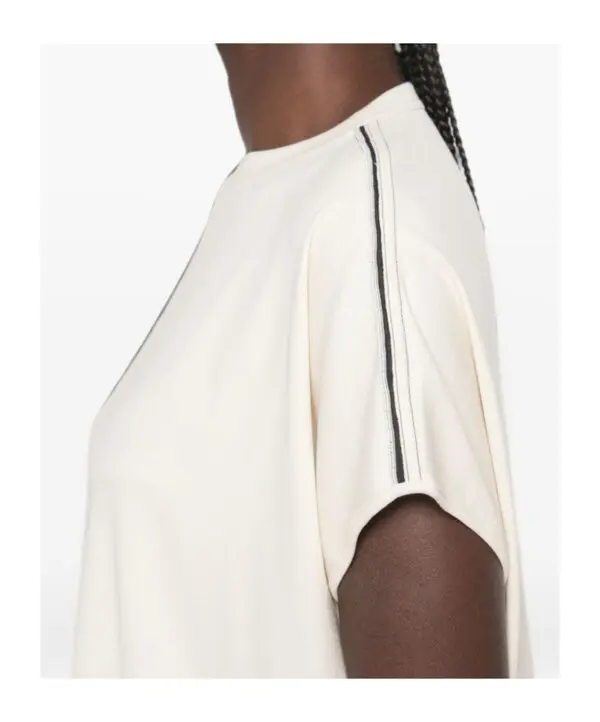 Fabiana Filippi Side Stripe Short Sleeve T-shirt - White