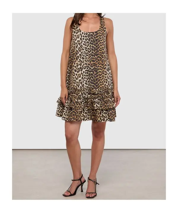 GANNI Leopard Print Dress