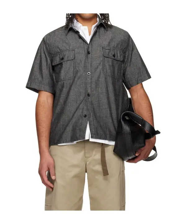 Sacai Lightweight Short-sleeved Denim Shirt