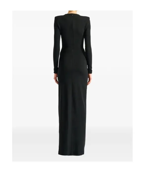 Balmain Long Slit Dress With Zip
