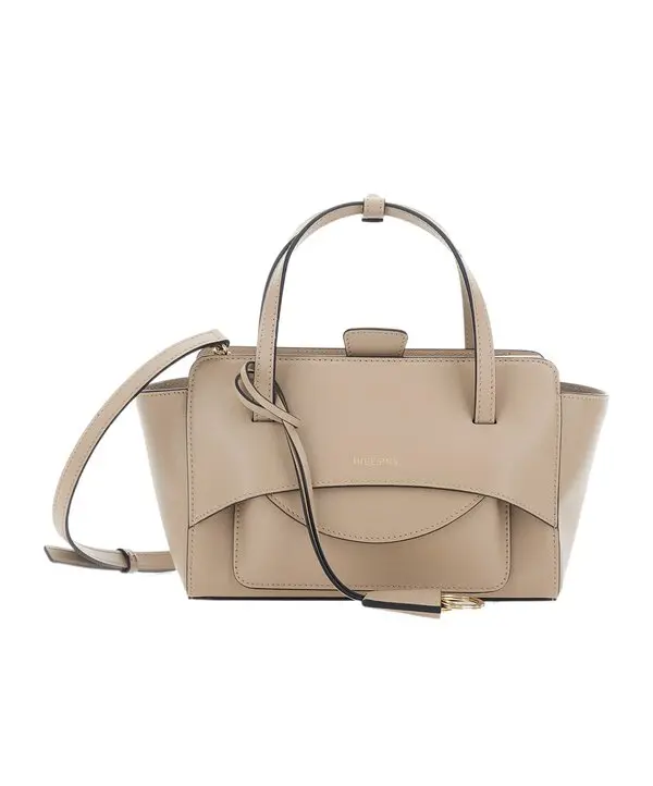 HIDESINS Structured Leather Shoulder Bag - Beige