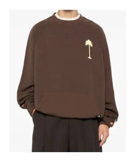 Palm Angels Graphic-print Pouch-pocket Sweater