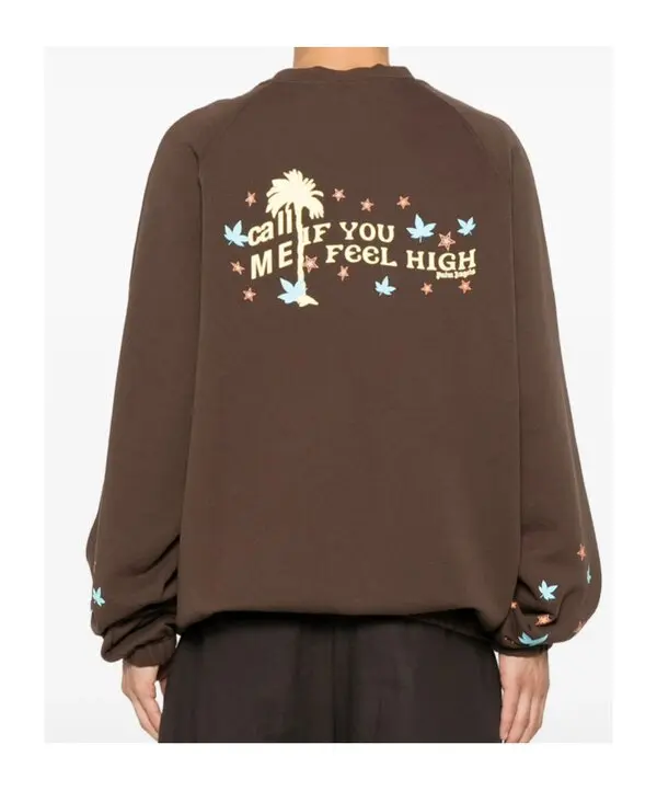 Palm Angels Graphic-print Pouch-pocket Sweater