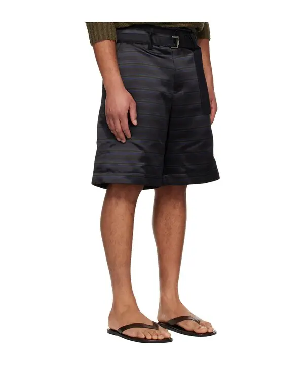 Sacai Horizontal Striped Shorts