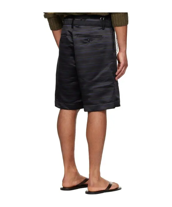 Sacai Horizontal Striped Shorts