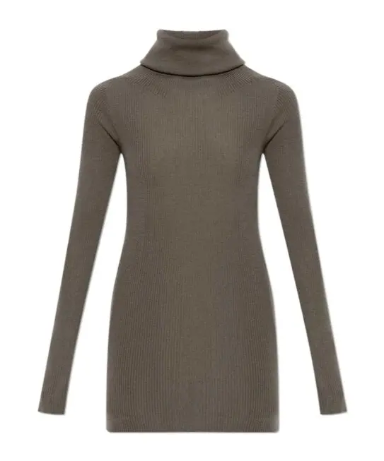 Rick Owens Ribbed Turtleneck Knitted Top