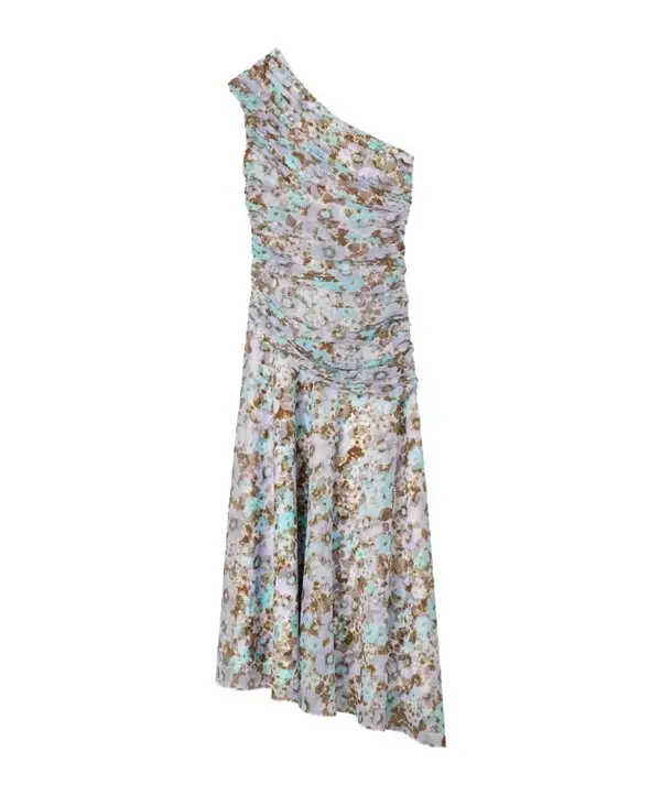 Tory Burch Printed One-shoulder Dress