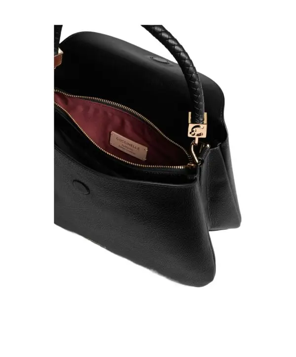 COCCINELLE Tiggy Medium Leather Handheld Or Cross Body Bag With Braided Handle