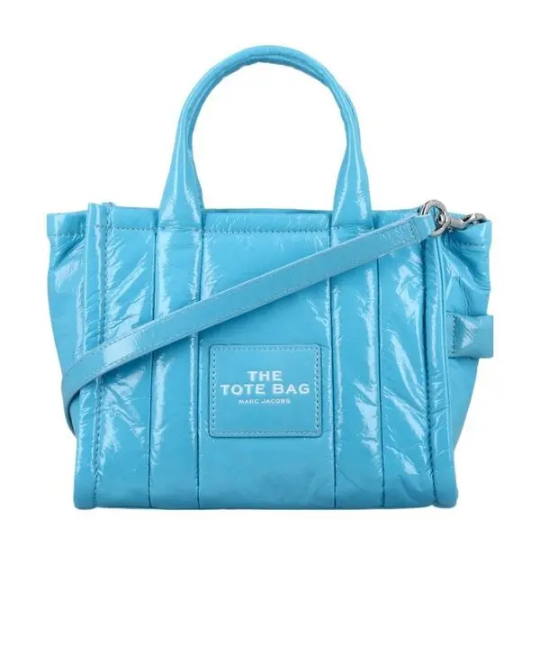 Marc Jacobs The Crinkle Mini Leather Tote Bag - Blue