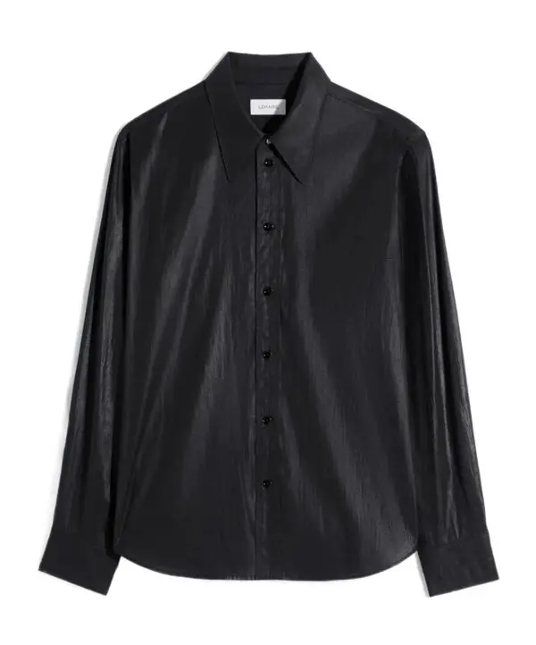 LEMAIRE Long Sleeved Buttoned Shirt - Black