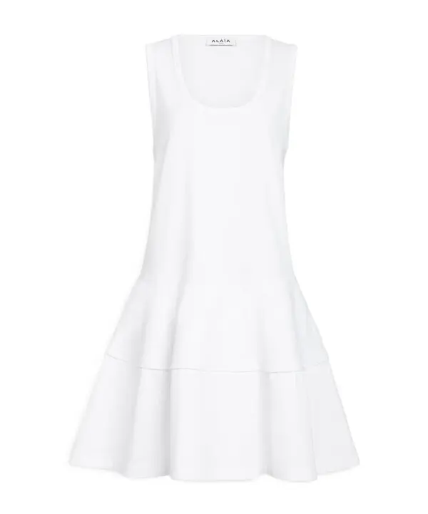 Alaïa Cotton Jersey Tank Dress - White