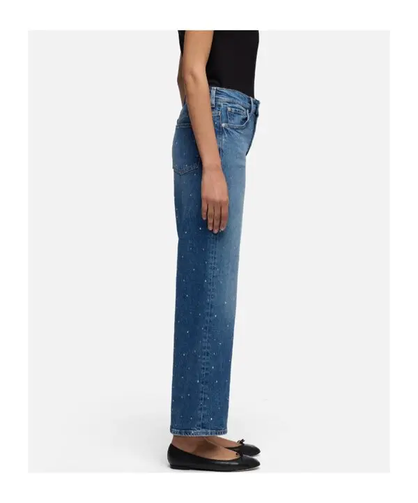 7 For All Mankind Embellished Stovepipe Straight Ankle Jeans