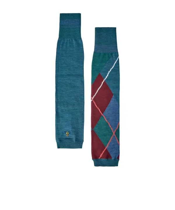 VIVIENNE WESTWOOD Argyle Arm Warmers - Blue
