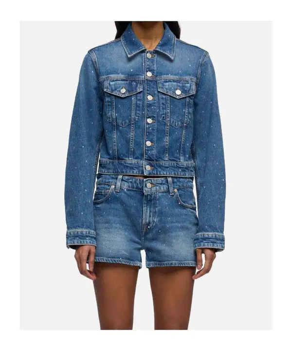 7 For All Mankind Embellished Shrunken Jacket