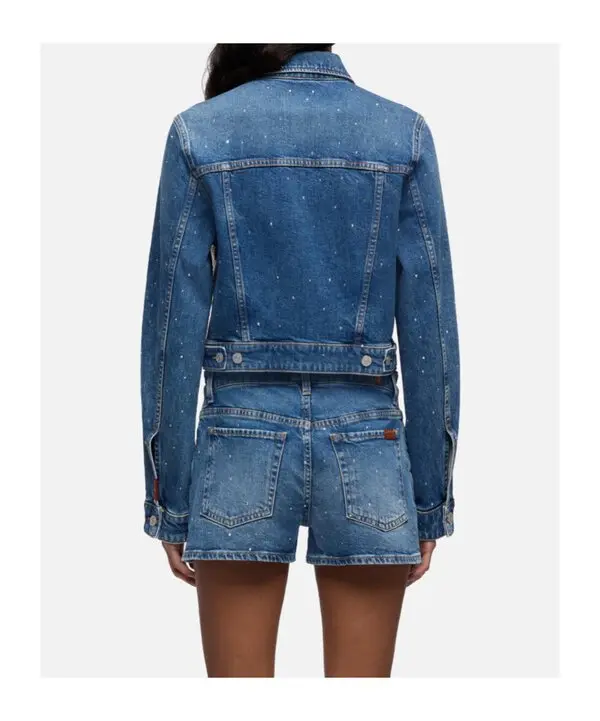 7 For All Mankind Embellished Shrunken Jacket