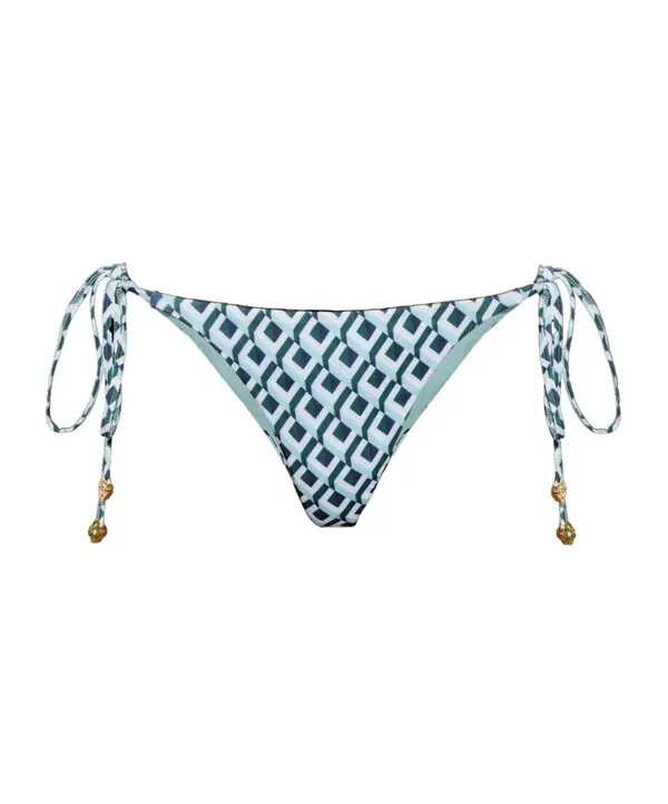 Casablanca Lace-up Bikini Bottoms - Blue
