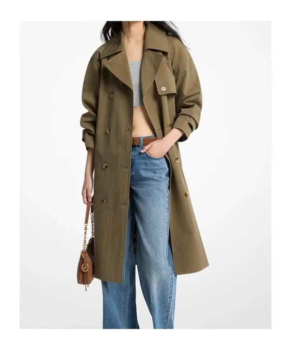 Michael Kors Oversized Washed Cotton And Nylon Trench Coat