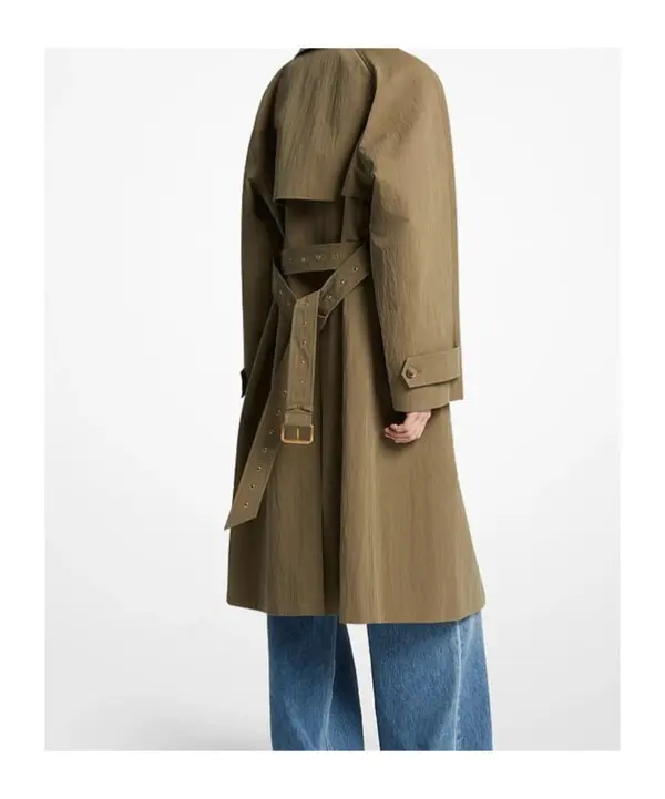 Michael Kors Oversized Washed Cotton And Nylon Trench Coat