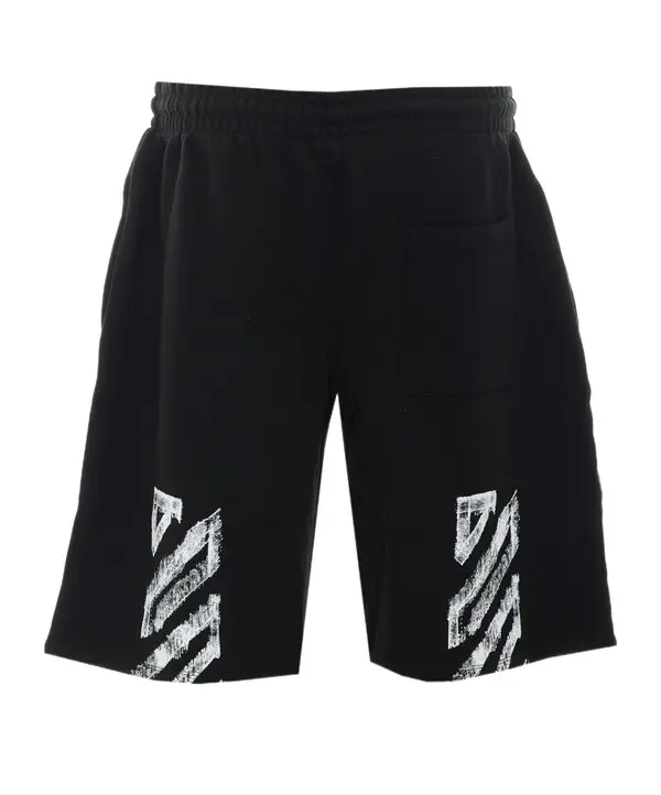 Off-White Drawstring Elastic-waist Shorts