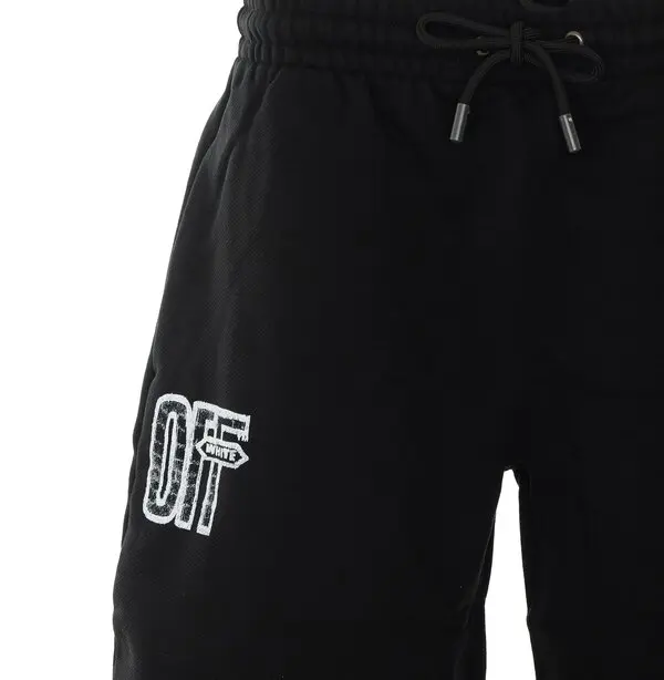 Off-White Drawstring Elastic-waist Shorts