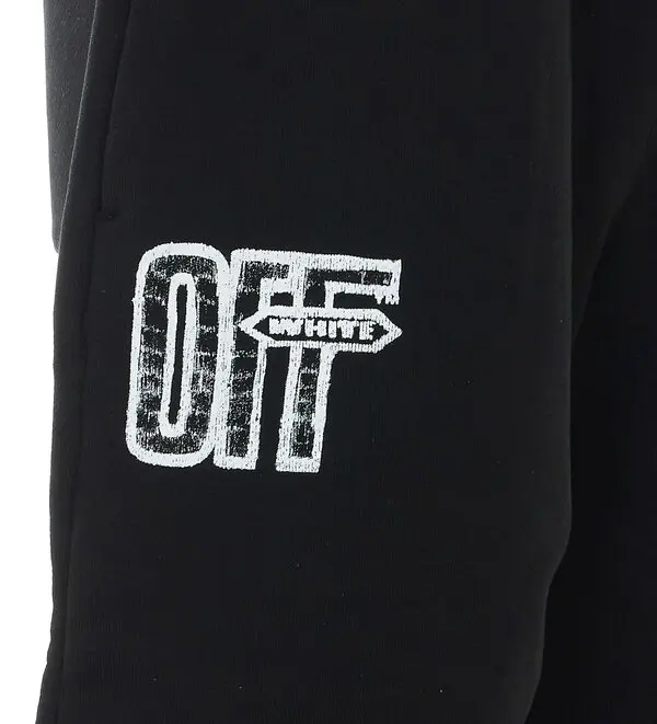 Off-White Drawstring Elastic-waist Shorts