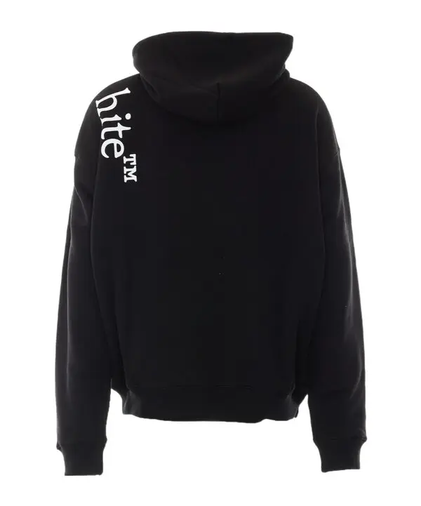 Off-White Drawstring Hooded Sweatshirt
