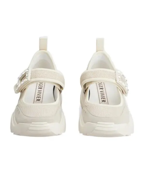 ROGER VIVIER Viv On The Run Mary Janes With Rhinestone Buckle