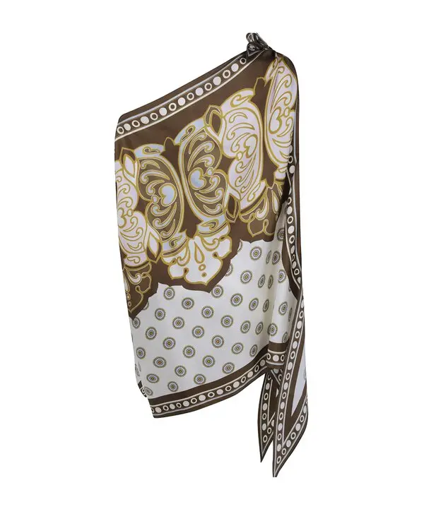 La DoubleJ Foulard Cocoon Placée-print Top