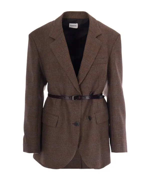 P.a.r.o.s.h Belted Suit Jacket - Black
