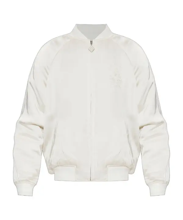 Casablanca Embroidered Satin Bomber Jacket