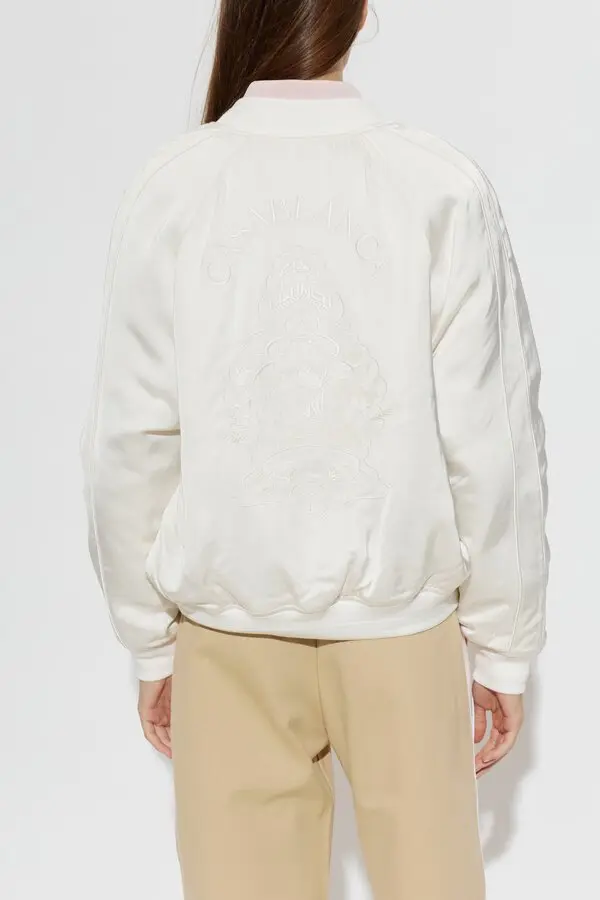 Casablanca Embroidered Satin Bomber Jacket