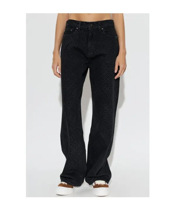 Casablanca Geometric Pattern Belt Loop Jeans