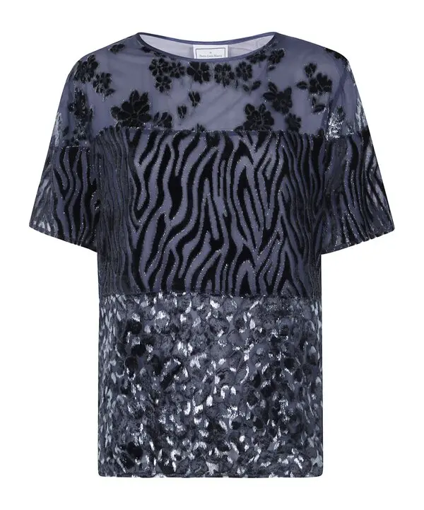 PIERRE-LOUIS MASCIA Patchwork T-shirt - Grey Multicolor